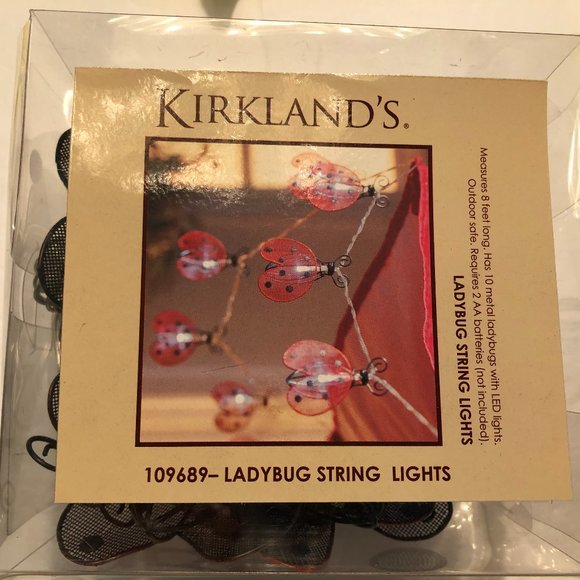 Kirklands | Other | Nwt Led Ladybug String Lights | Poshmark
